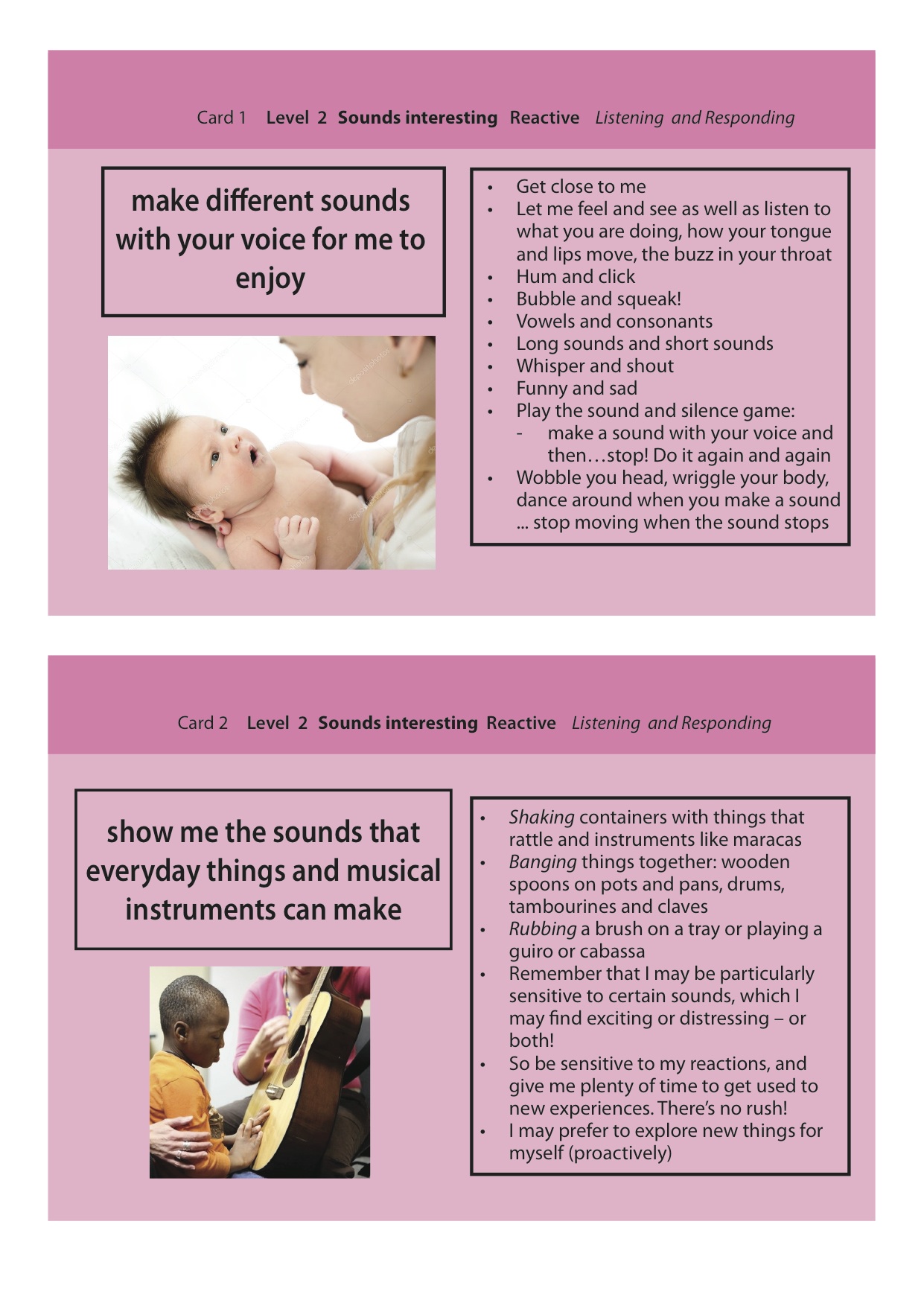 The Development of Sounds of Intent - Research and Development