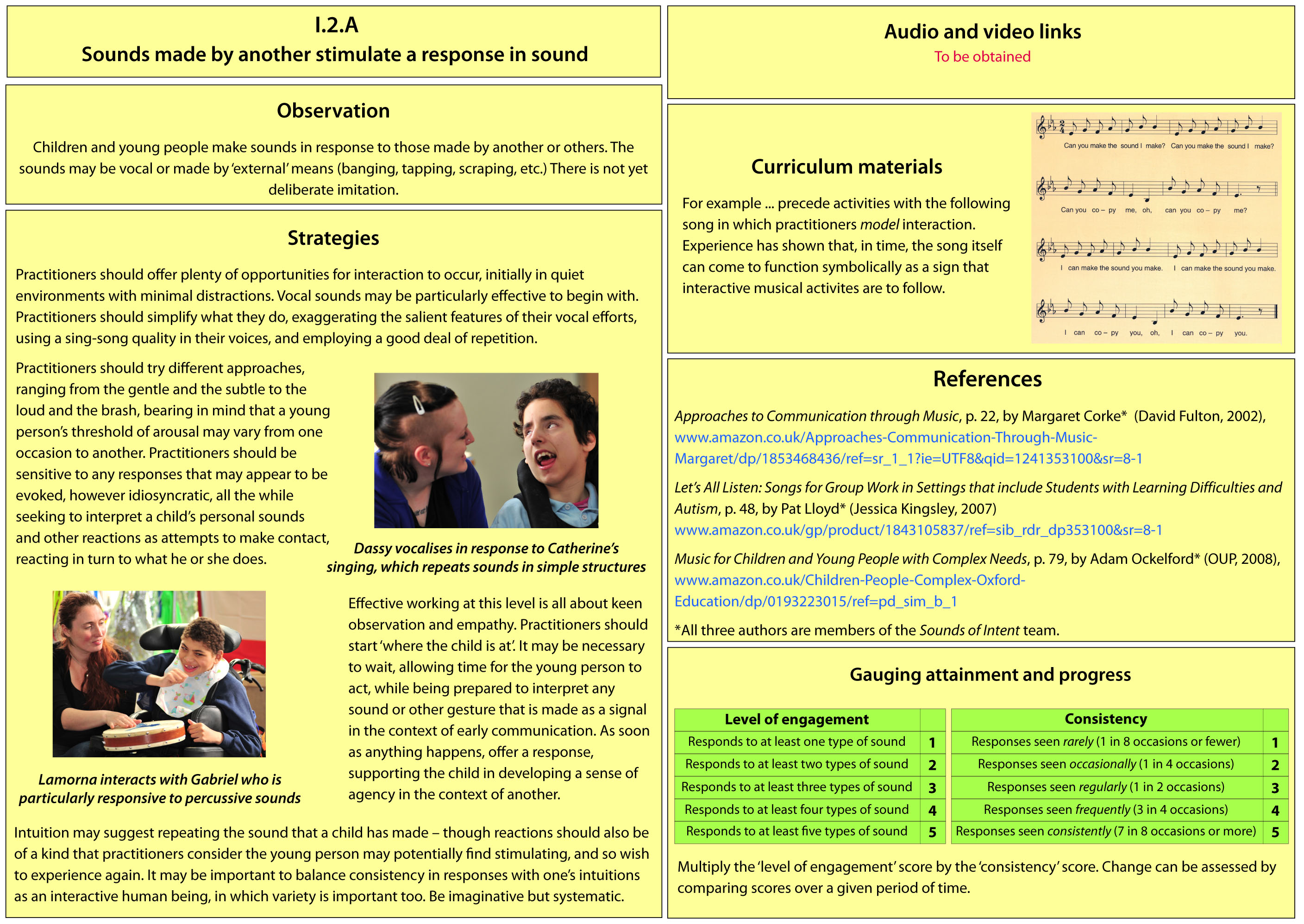 The Development of Sounds of Intent - Research and Development